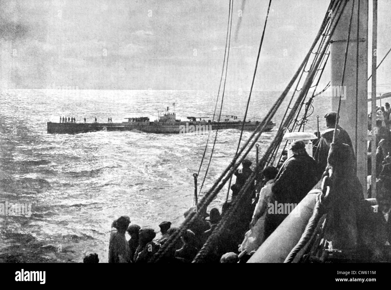 World War I. The Spanish transatlantic "Infanta-Isabel-de-Borbon" being ...