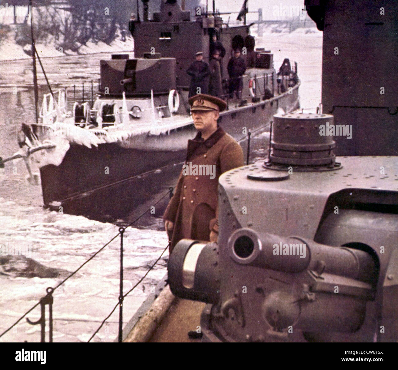 World War II. The Hungarian army guarding the Danube (1941 Stock Photo ...