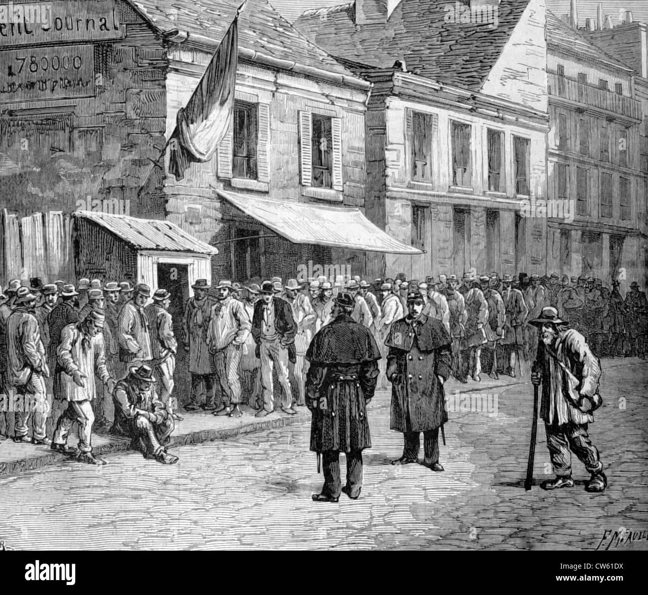 France 1884 paris soup kitchen at the bouchee de pain hi-res stock ...