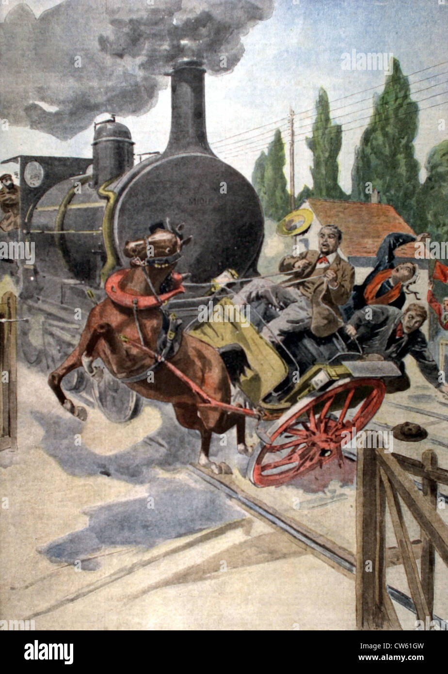 Three people crushed by a train (1901 Stock Photo - Alamy