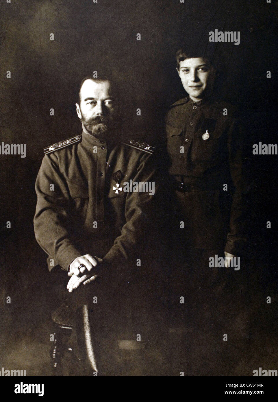 Czar Nicholas II and the crown Grand Duke (1916 Stock Photo - Alamy
