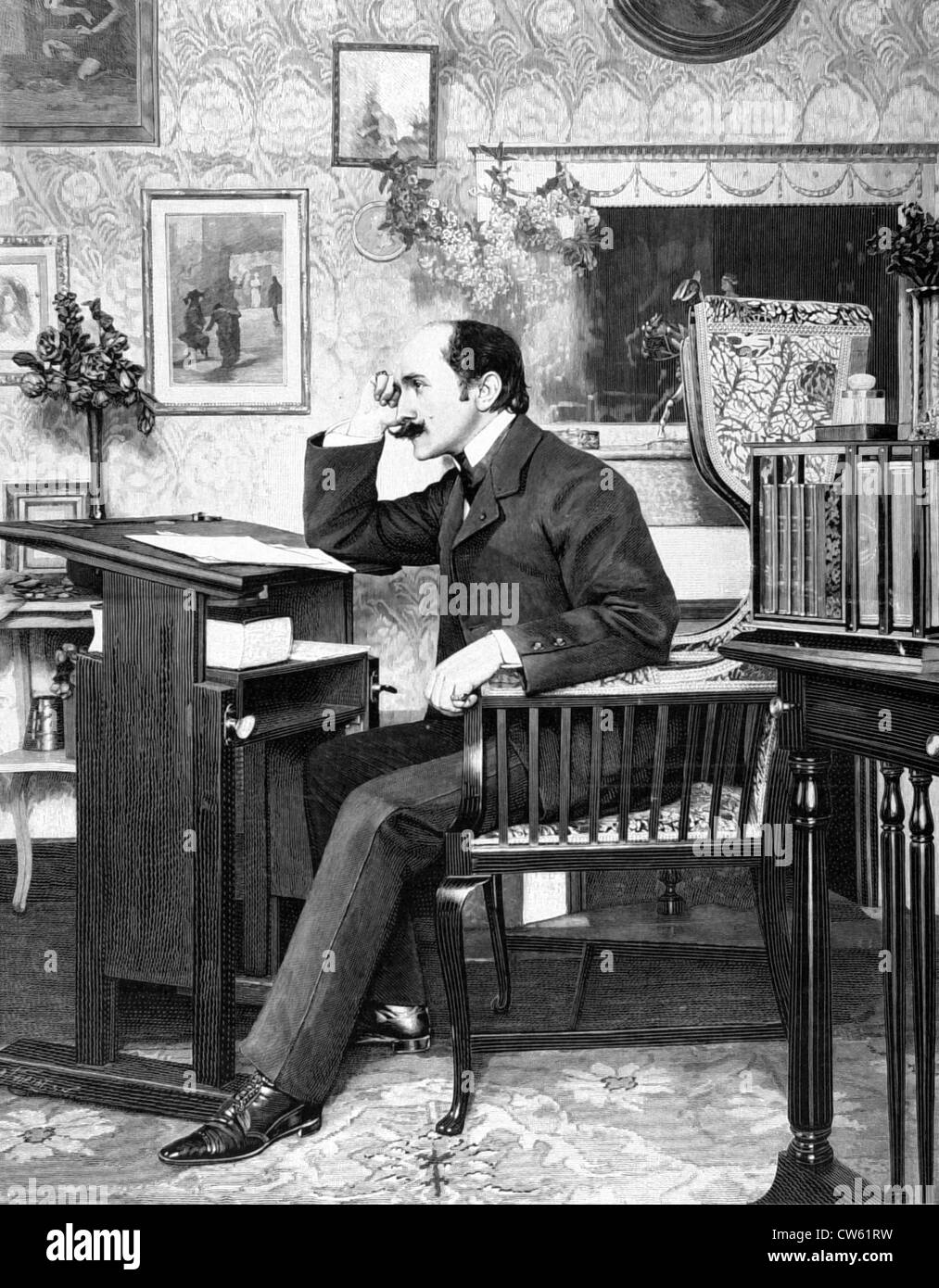 Edmond Rostand in his study in Cambo (1903 Stock Photo - Alamy
