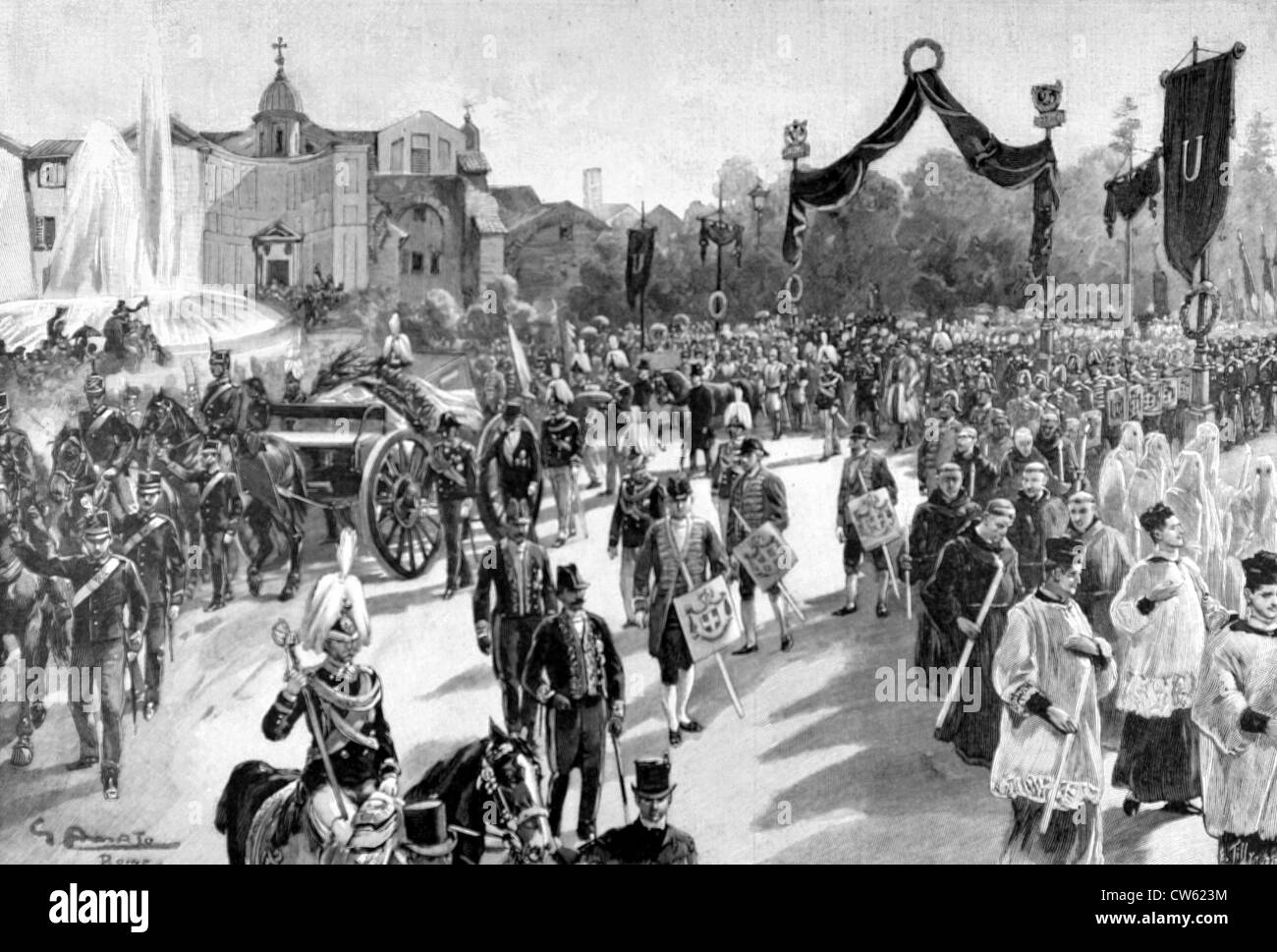 Funeral of king humbert i umberto i in italy hi-res stock photography ...