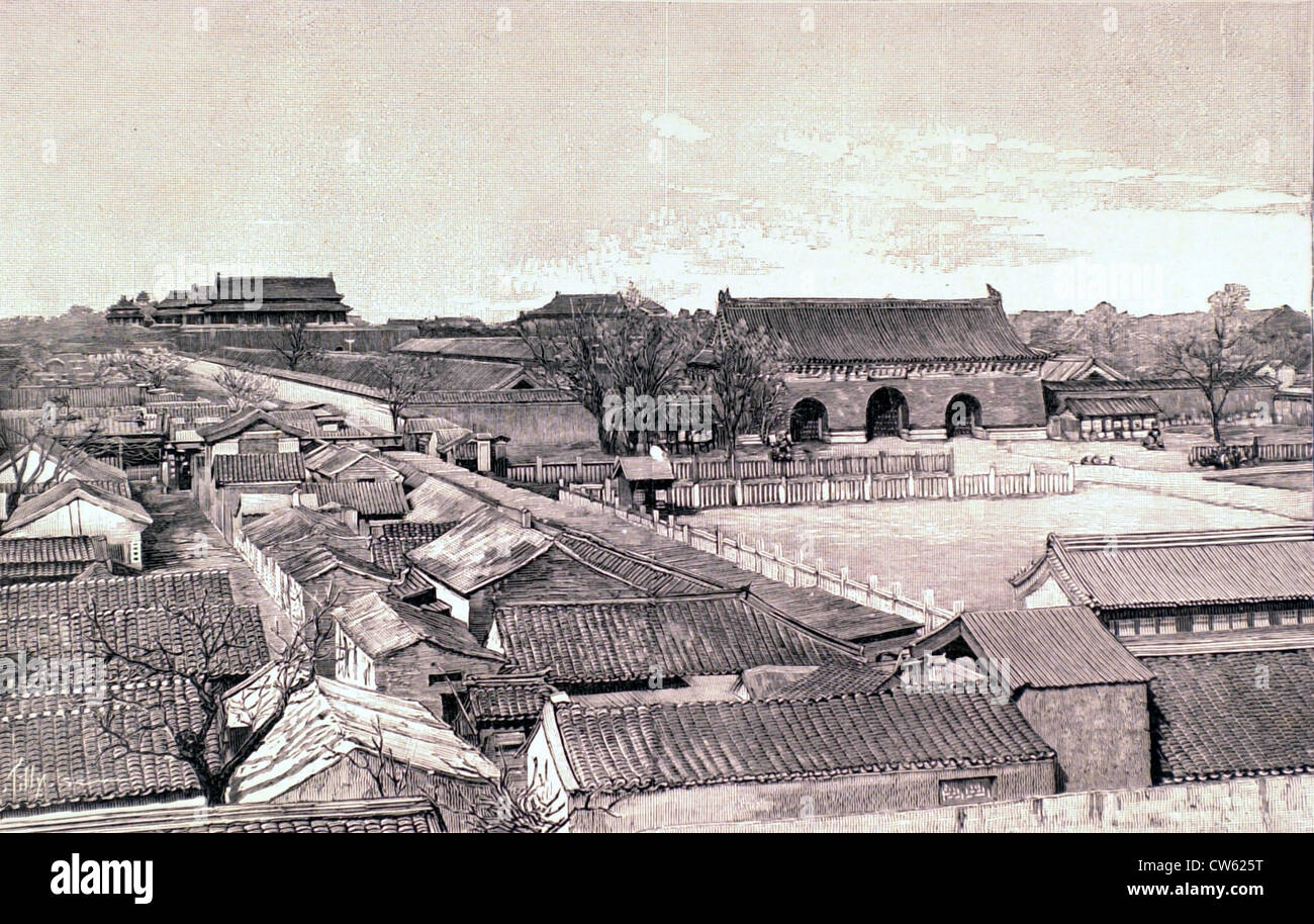 Imperial palaces in Peking (1900 Stock Photo - Alamy