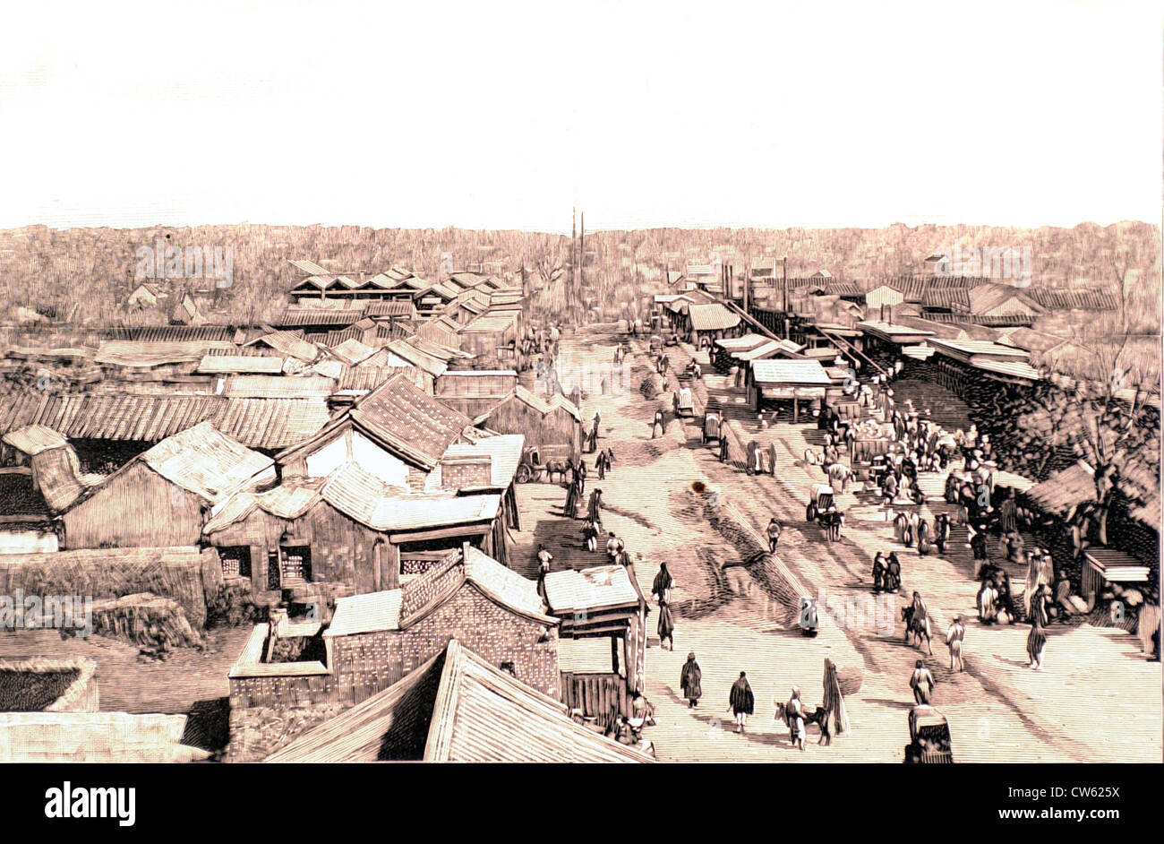 A street of the Tartar city in Peking (1900 Stock Photo - Alamy