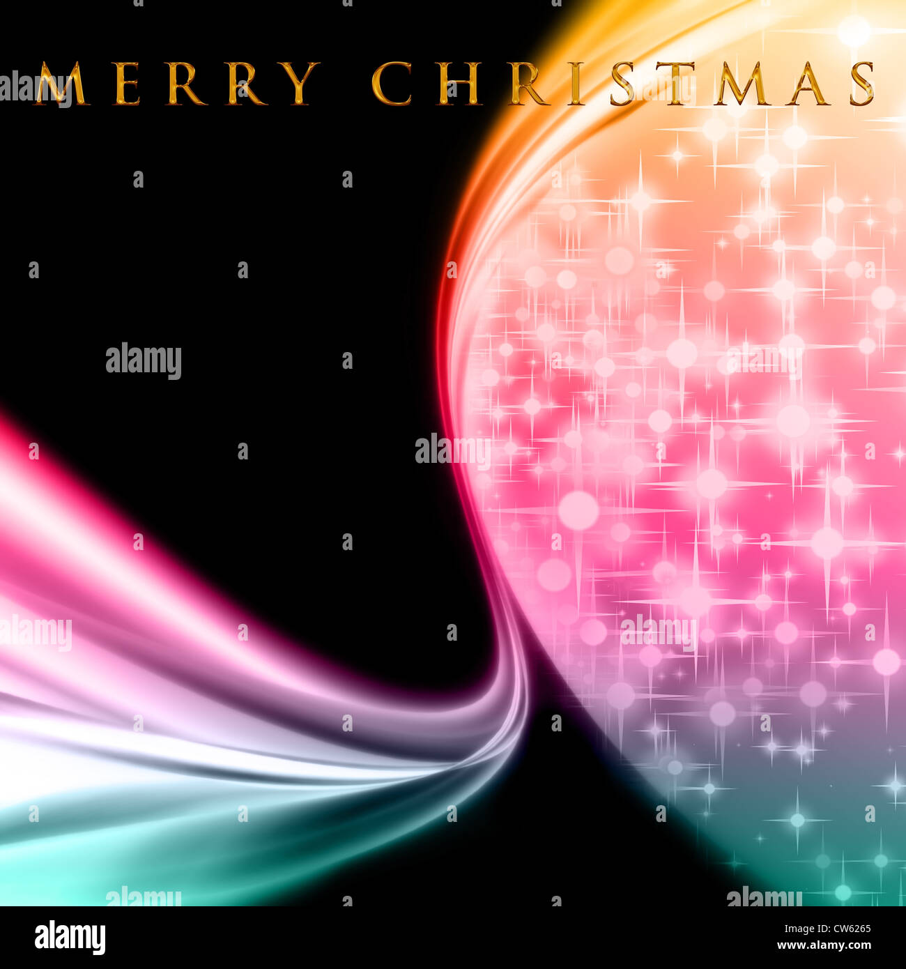 Fantastic Christmas wave design with glowing stars Stock Photo - Alamy