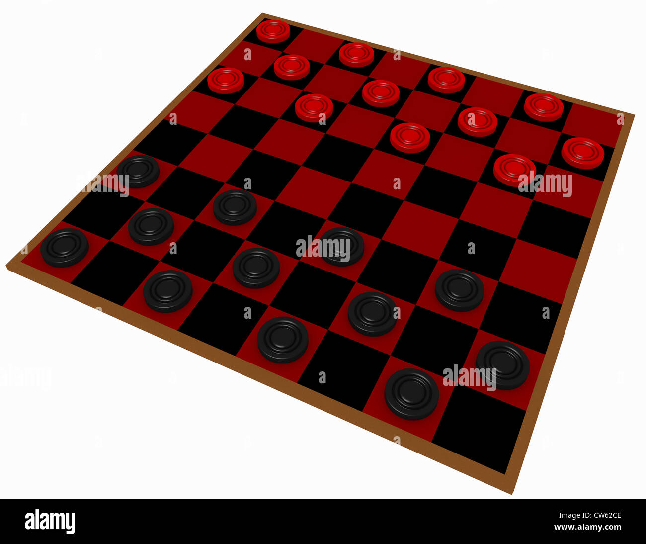 Black checker pieces Cut Out Stock Images & Pictures - Alamy