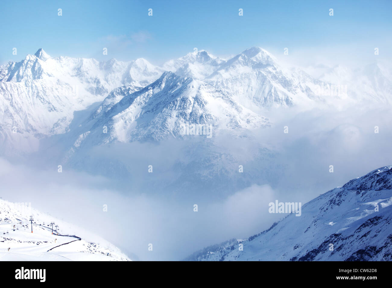 top of alps in sky Stock Photo - Alamy