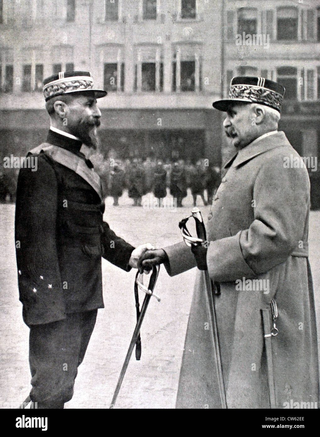 In Strasbourg Marshal Pétain congratulating General Gouraud after ...