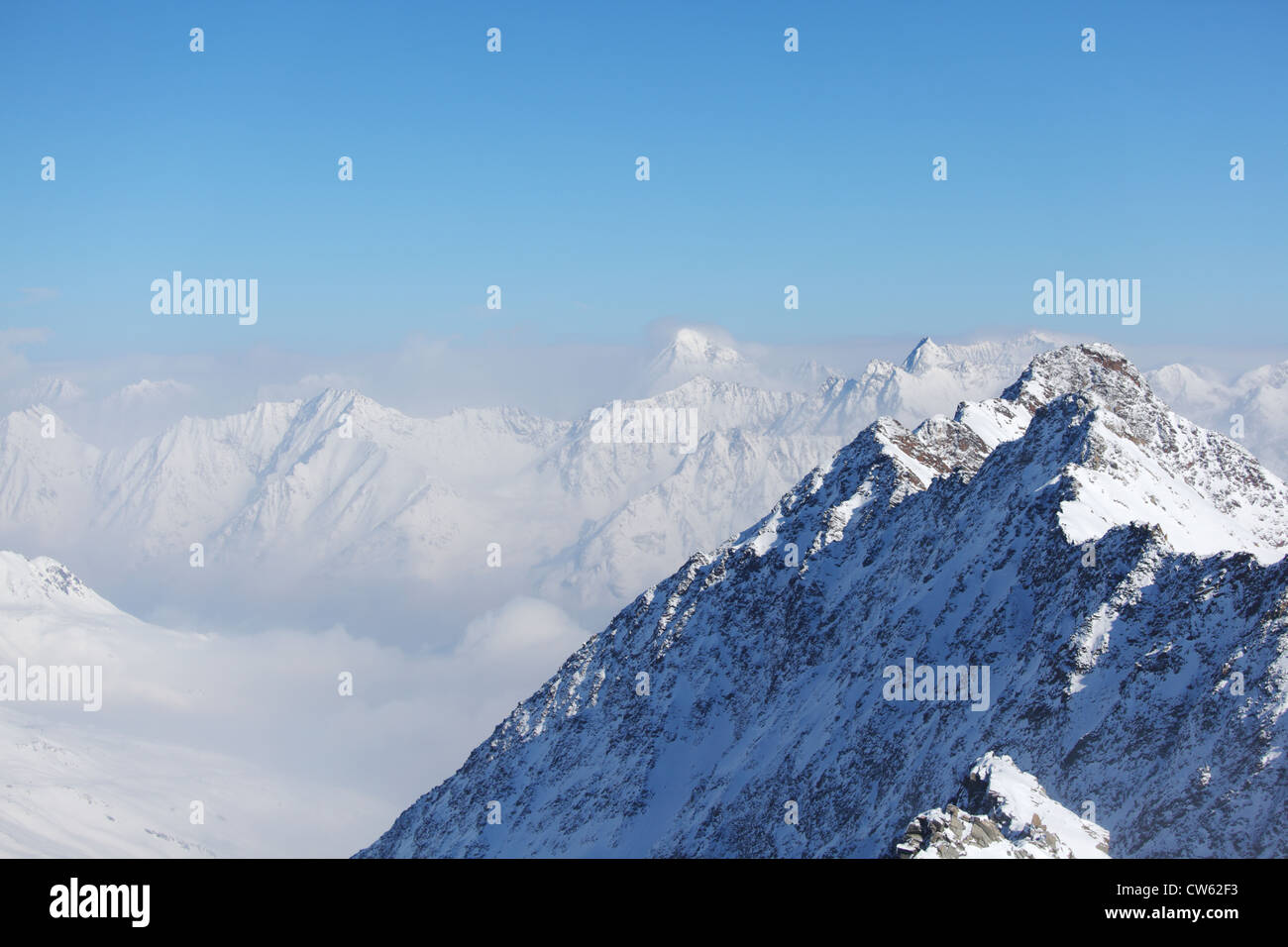 top of alps in sky Stock Photo - Alamy