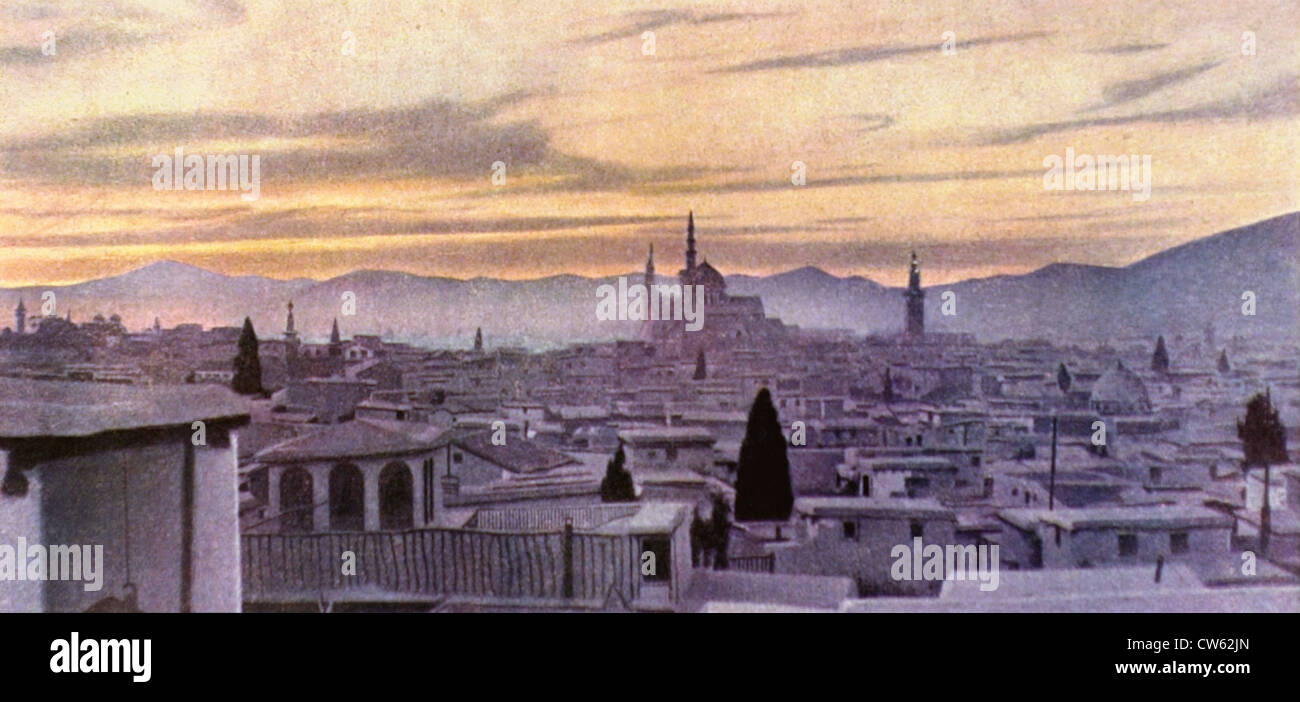 Sunset in Damascus (1910 Stock Photo - Alamy