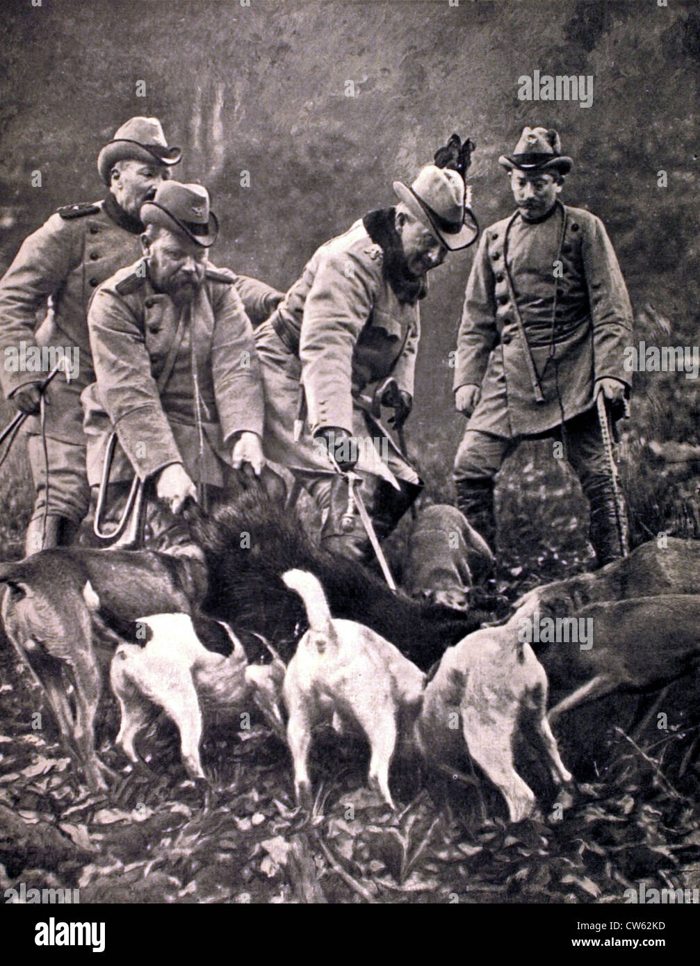 Emperor Wilhelm II hunting wild boar in Germany (1910 Stock Photo - Alamy