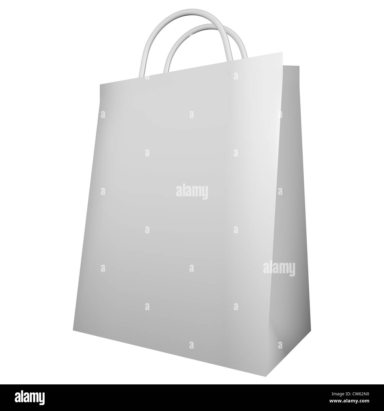 3d Render of a White Shopping Bag Isolated on White Stock Photo - Alamy