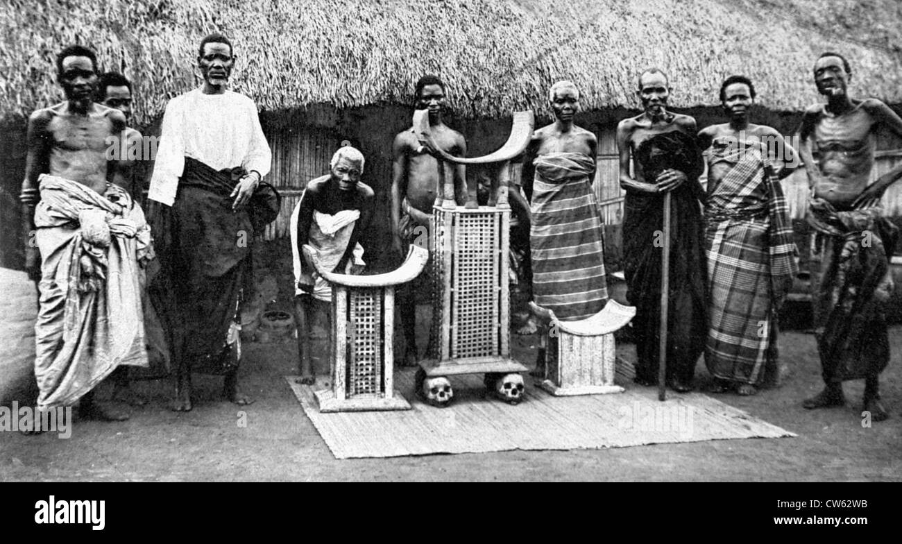 Dahomey 1928 former king of dahomeys last closest relatives hi-res ...