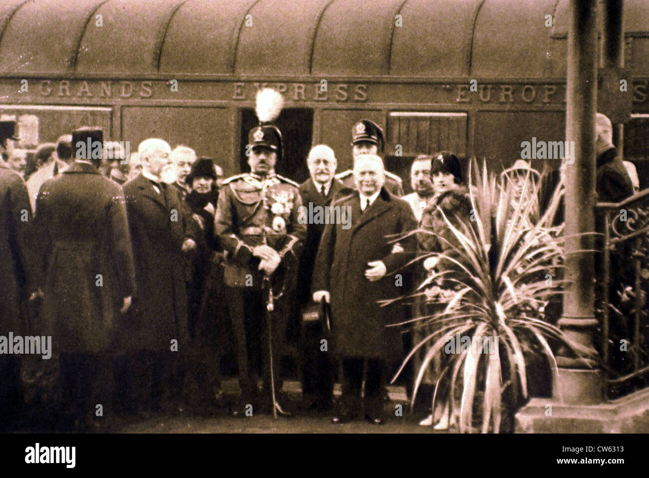 Afghan sovereigns King Aman and Queen Sourya visiting France, in 1928 ...