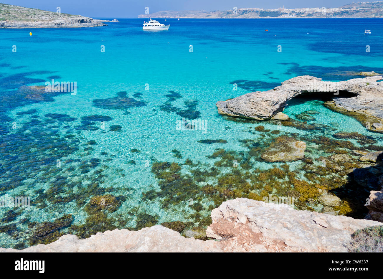 The Blue Lagoon - Comino, Malta Stock Photo - Alamy