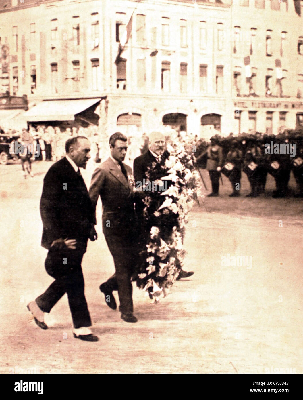 French-British demonstration in Lille (1928 Stock Photo - Alamy