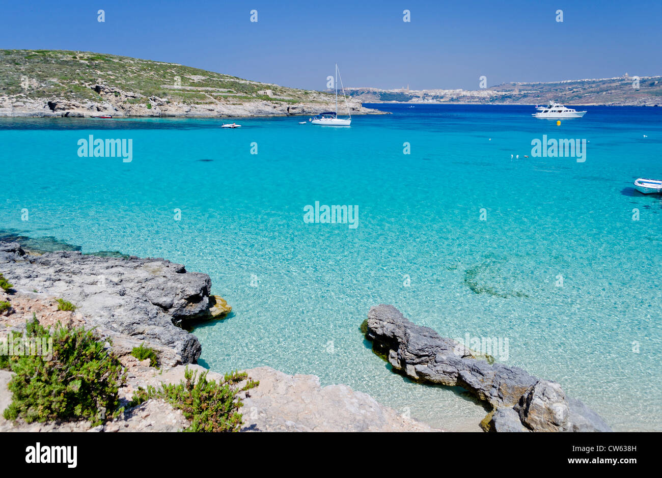 The Blue Lagoon - Comino, Malta Stock Photo - Alamy