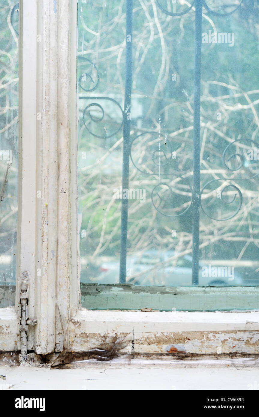 Background of neglected window with layers of old paint Stock Photo - Alamy