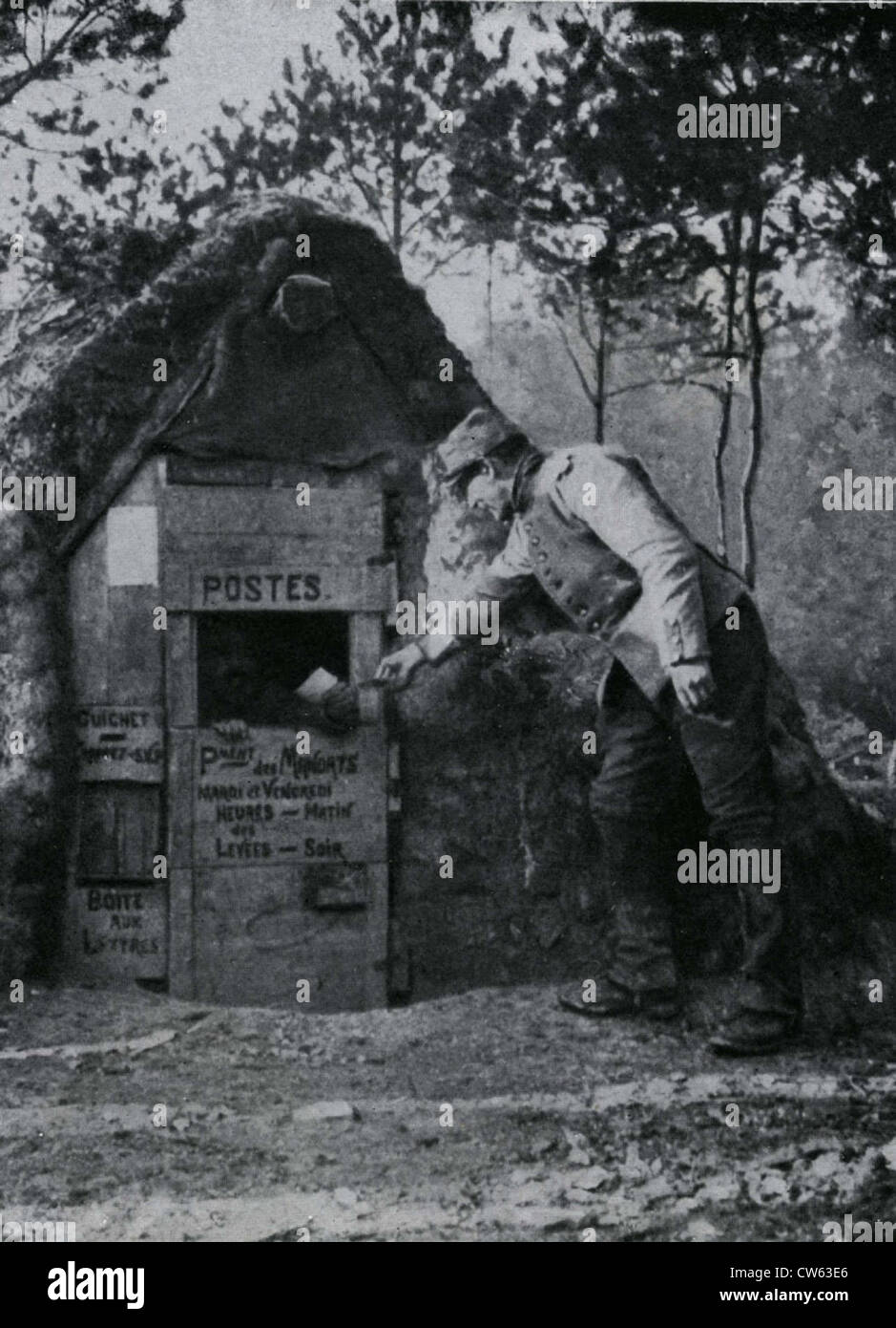 World War I. A post office on the front Stock Photo - Alamy