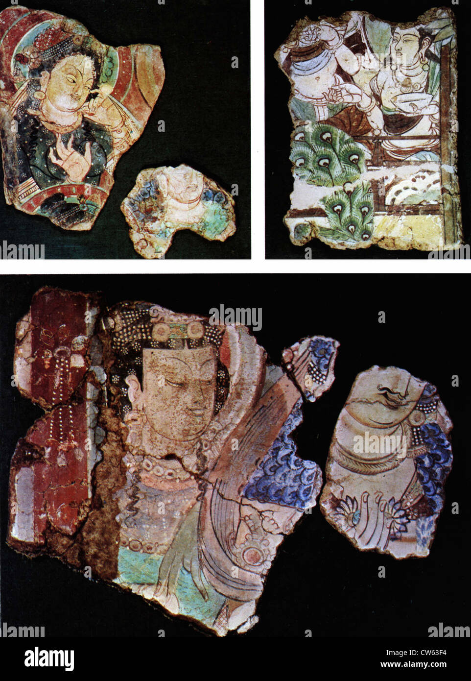 Wall painting fragments Stock Photo - Alamy