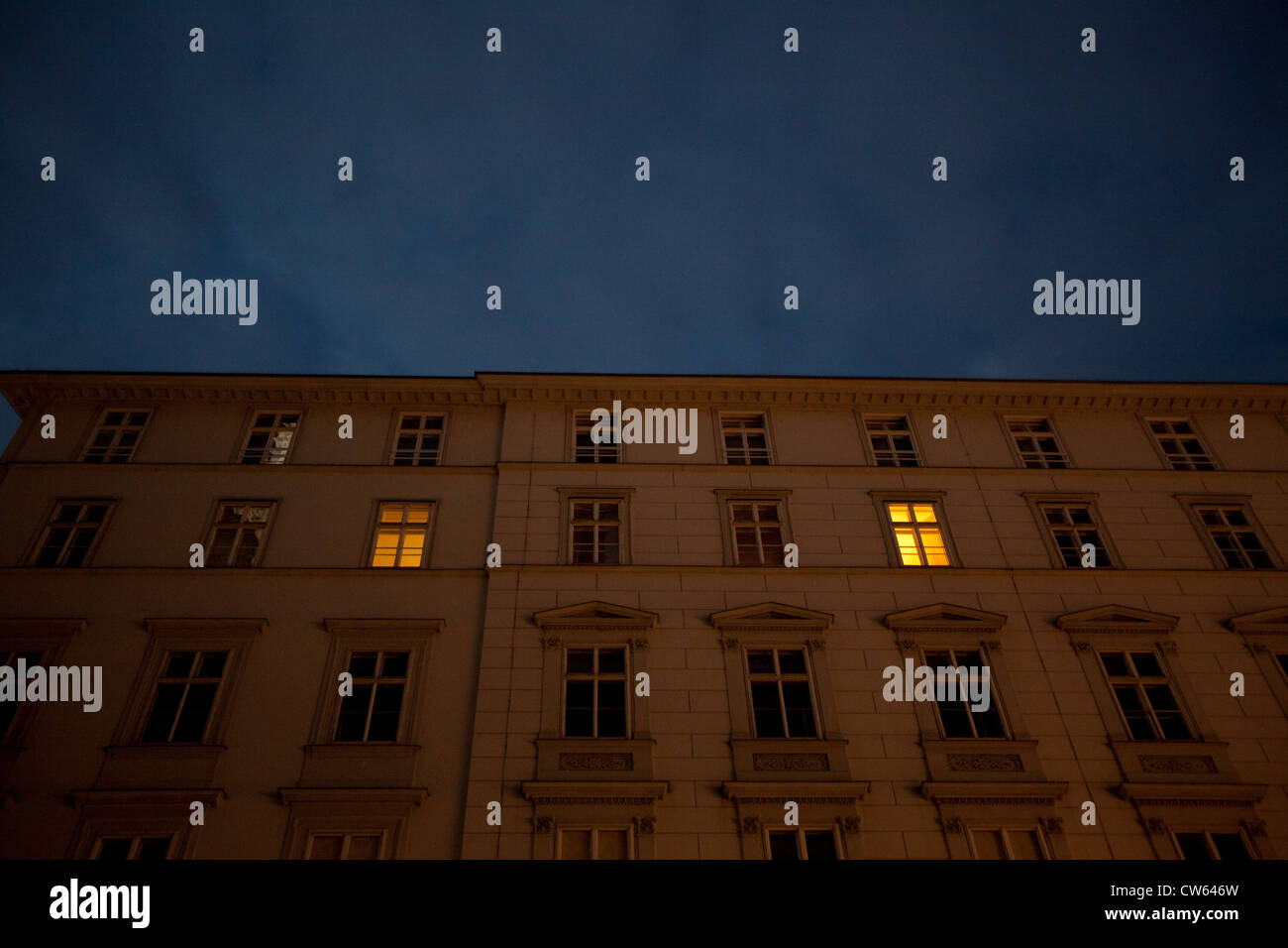Old building at night in Vienna Stock Photo - Alamy