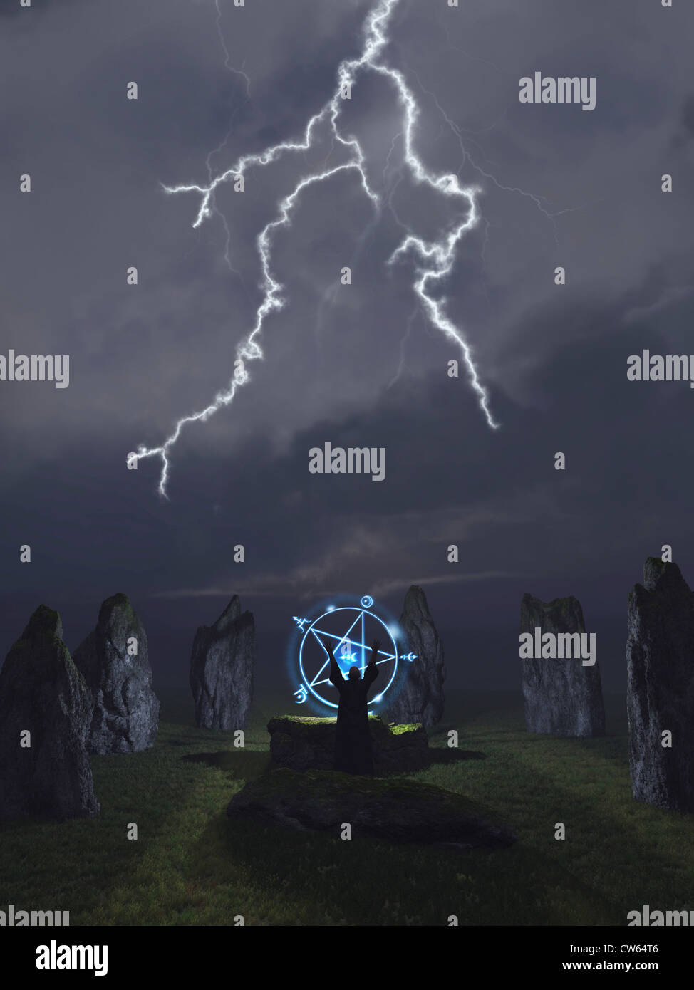 The Druid Summoning Stock Photo - Alamy