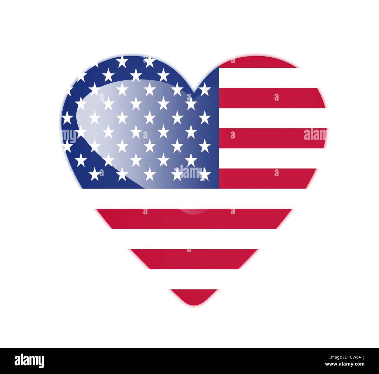 United States of America 3D heart shaped flag Stock Photo - Alamy