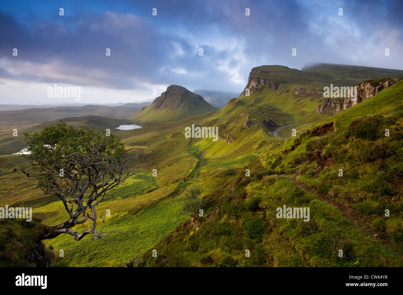 The Trotternish ridge viewed from the Quiraing on the Isle of Skye ...