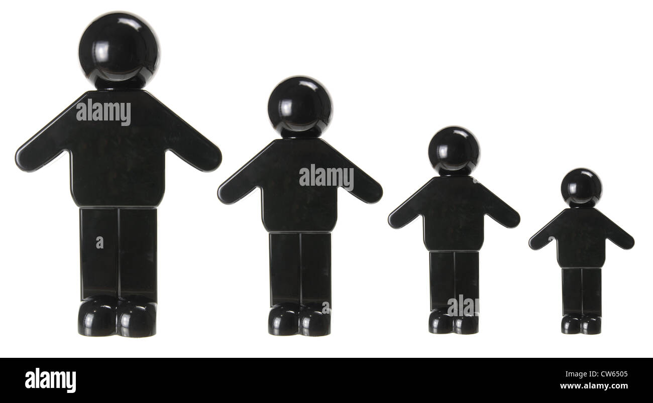 Line of Miniature Figures Stock Photo - Alamy