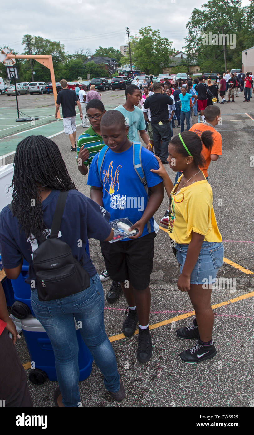 Detroit, Michigan - A Block Party for children at the Boys & Girls Club ...