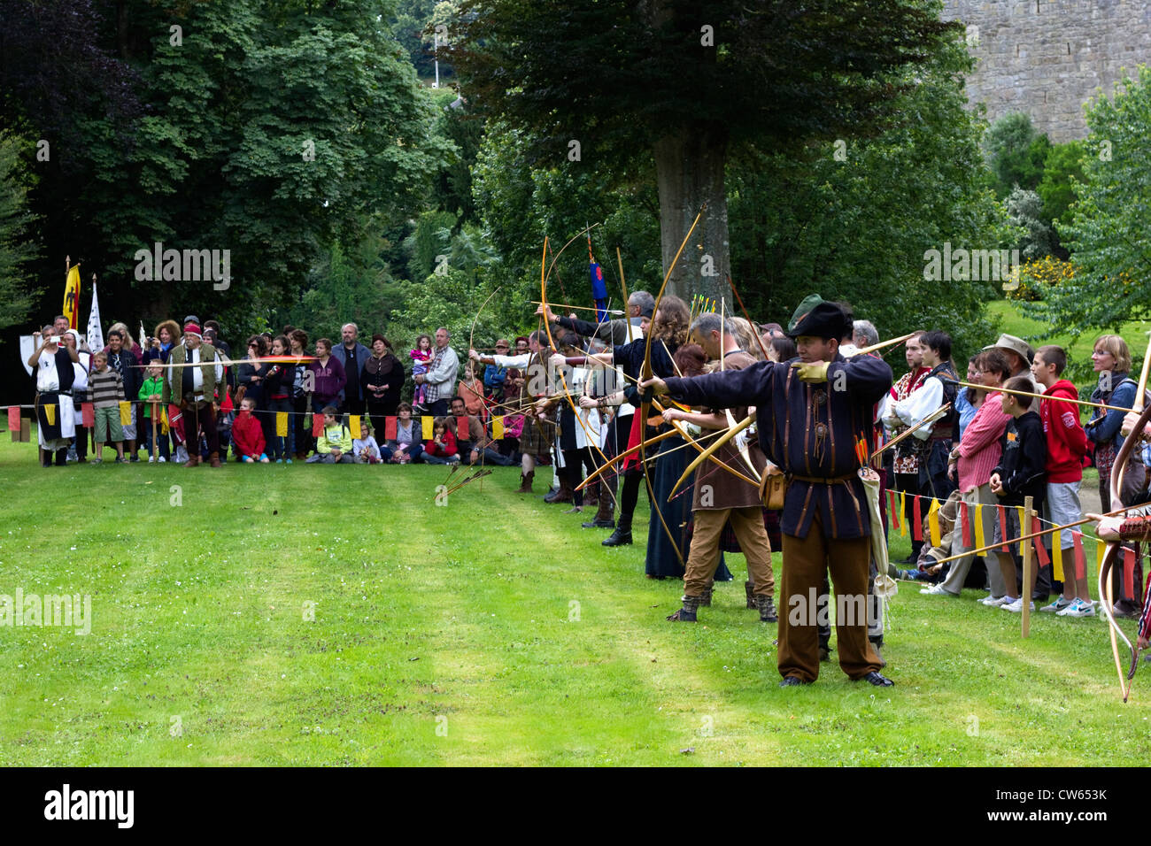 Archery contest on Bastille Day Stock Photo - Alamy