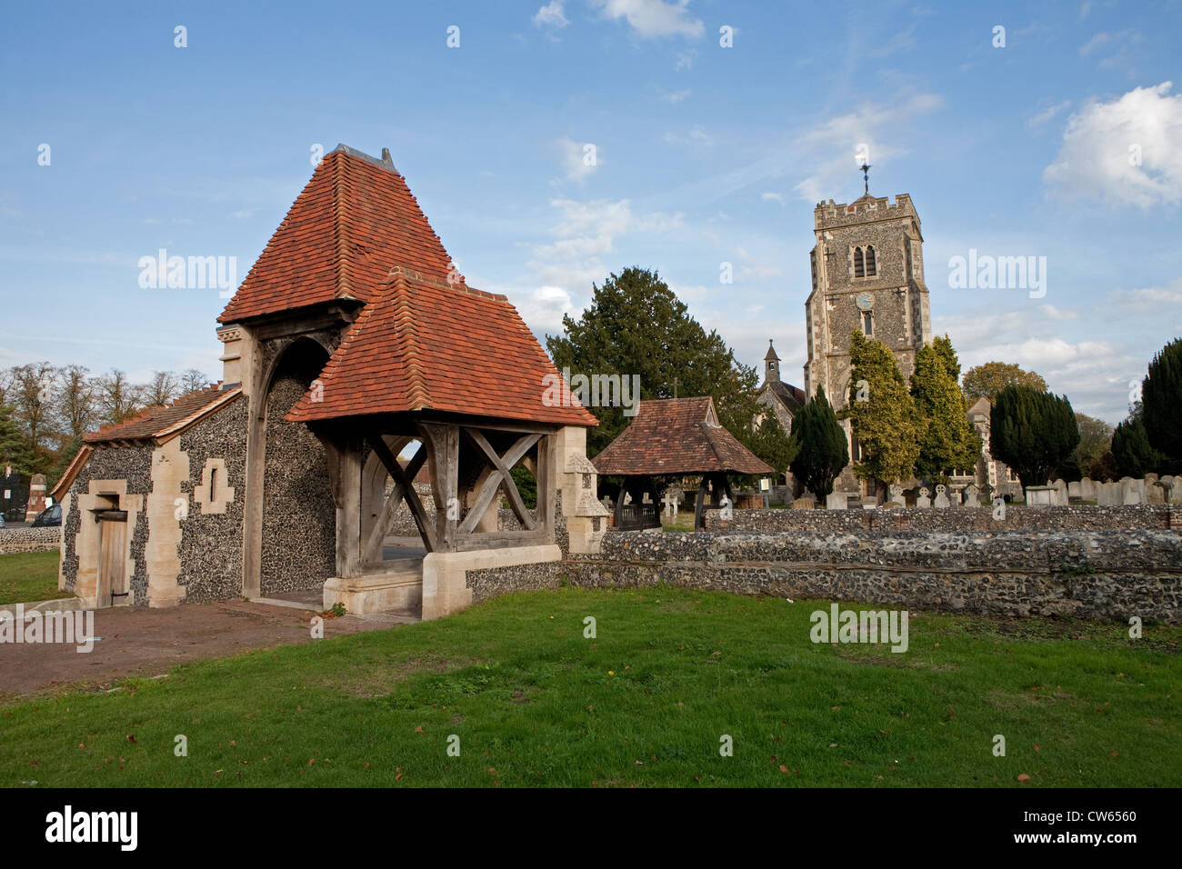 St Mary The Virgin Church Beddington Stock Photo - Alamy