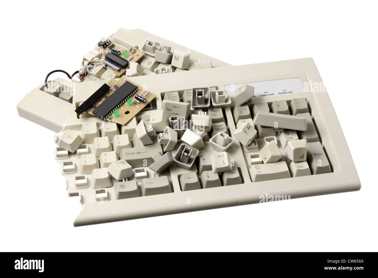 Broken Computer Keyboard Stock Photo - Alamy