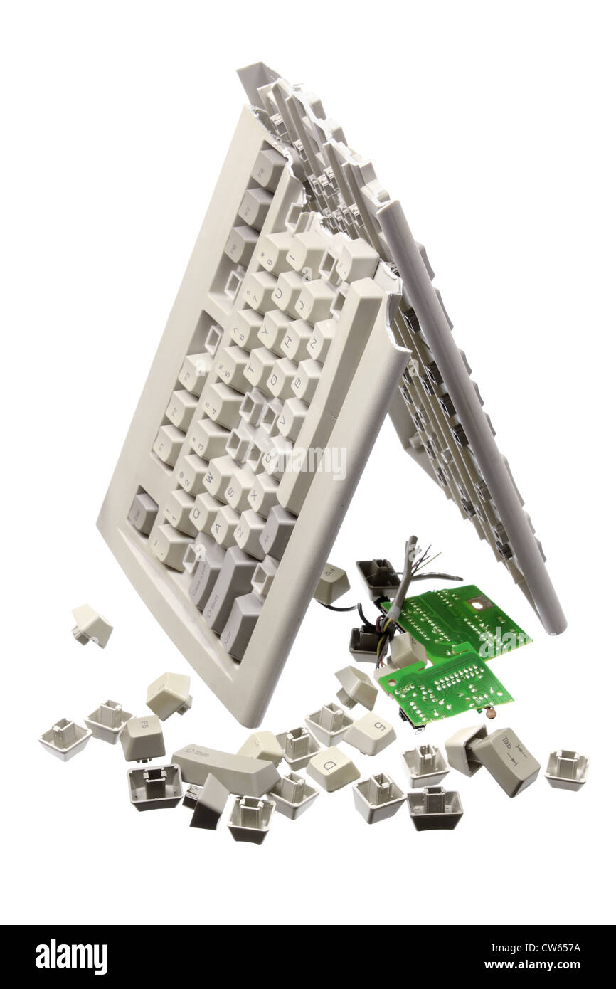 Broken Computer Keyboard Stock Photos & Broken Computer Keyboard Stock ...