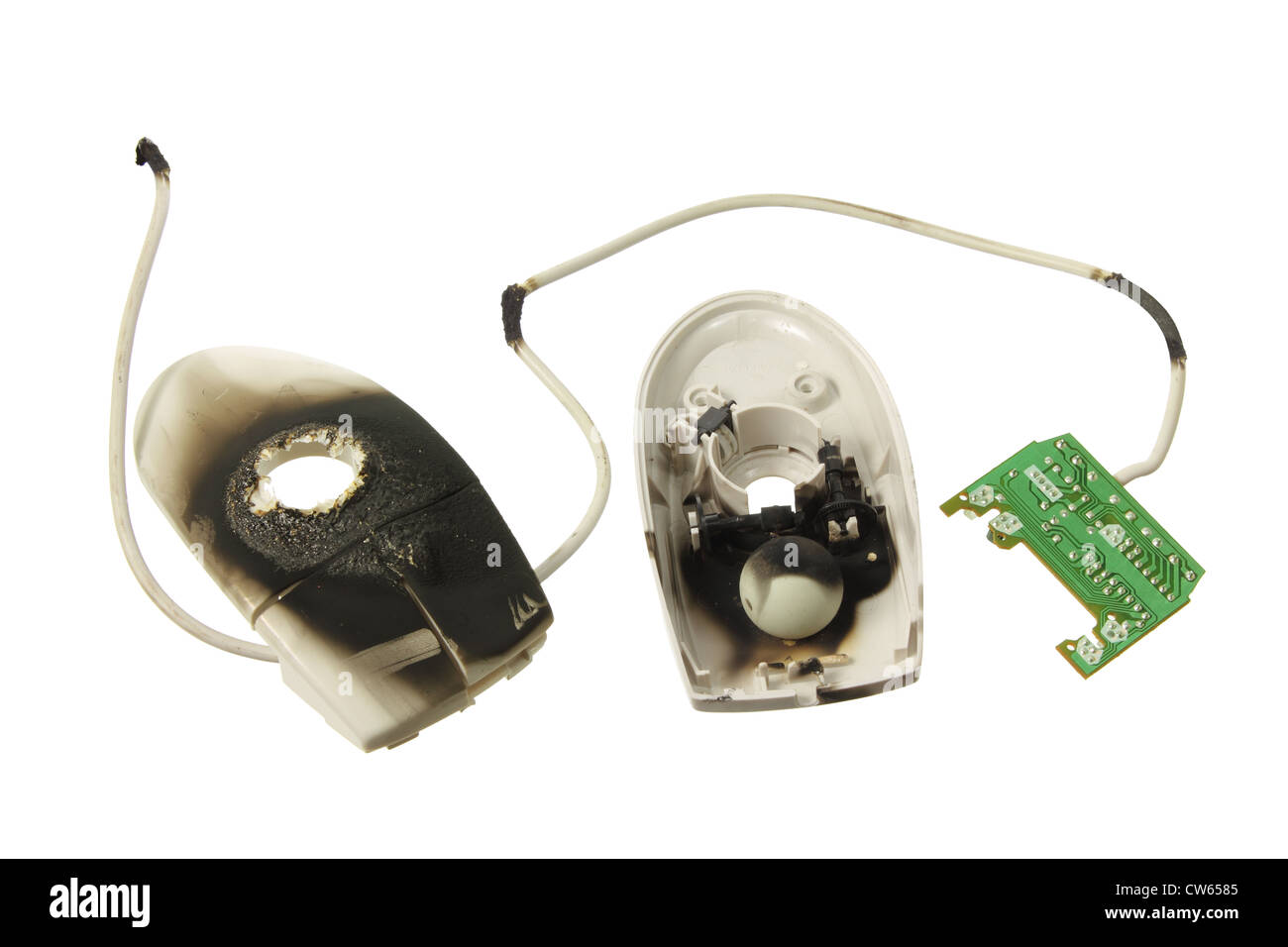 Burnt Computer Mouse Stock Photo - Alamy