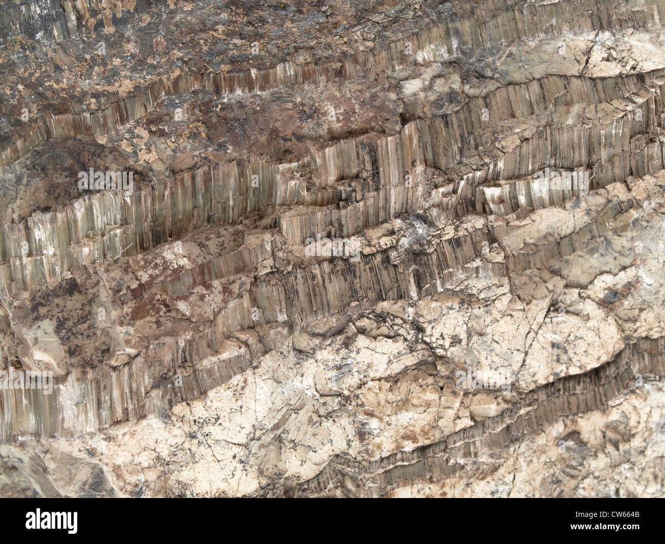 Serpentine asbestos; Brvenik, Serbia Stock Photo - Alamy