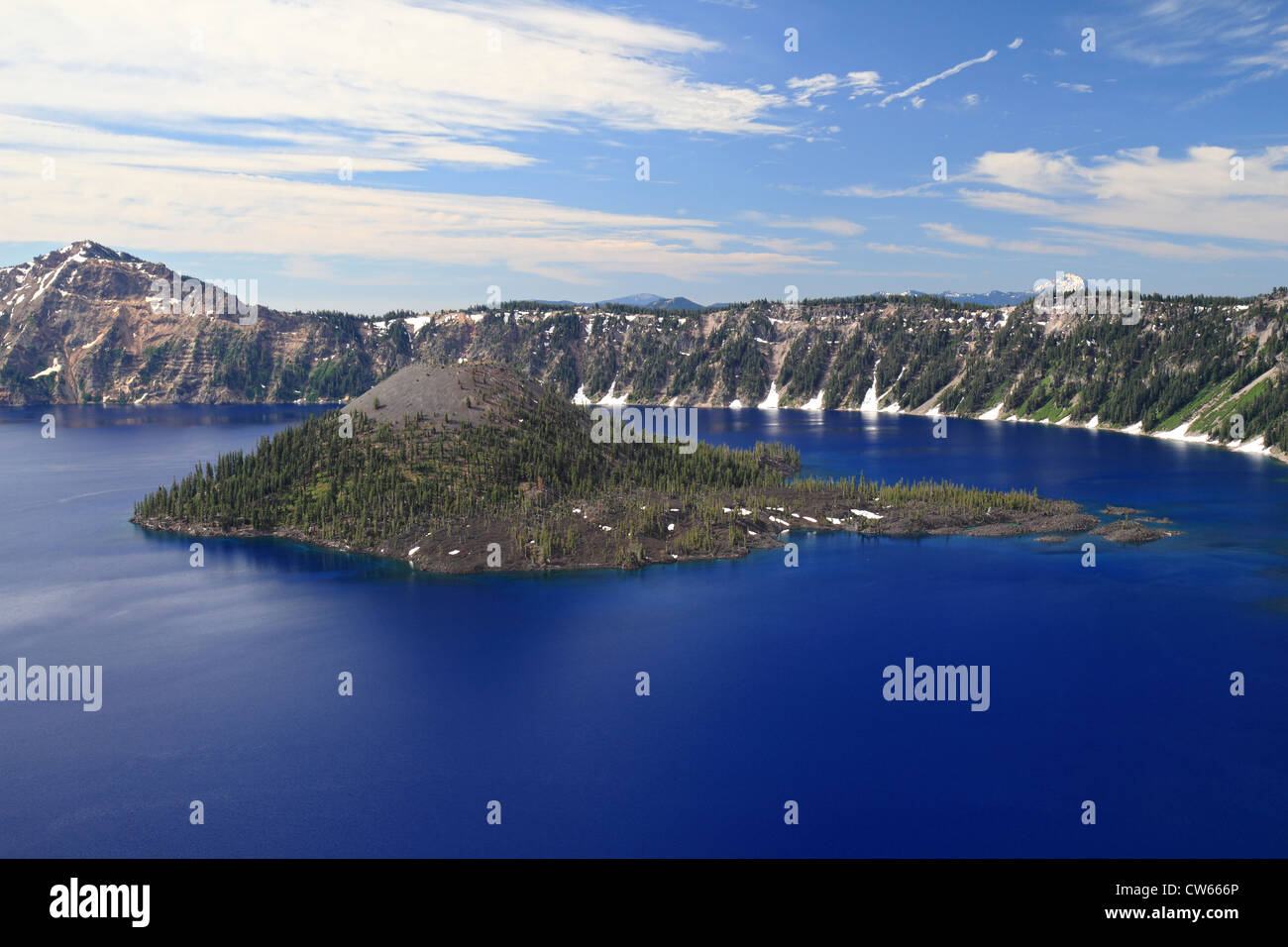 Wizard Island at Crater Lake National Park Stock Photo - Alamy