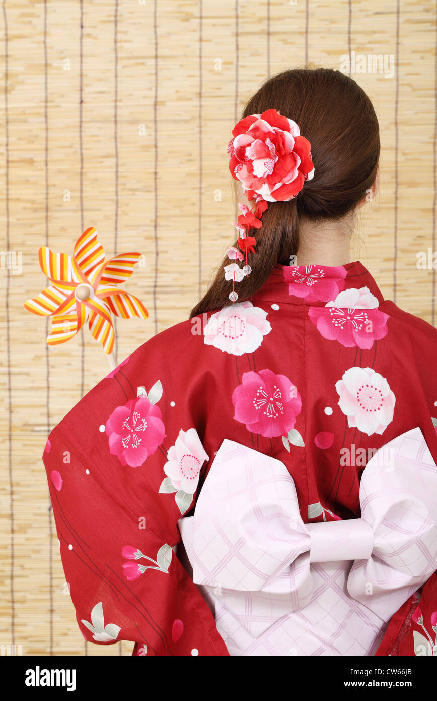 Geisha japan and back view hi-res stock photography and images - Alamy