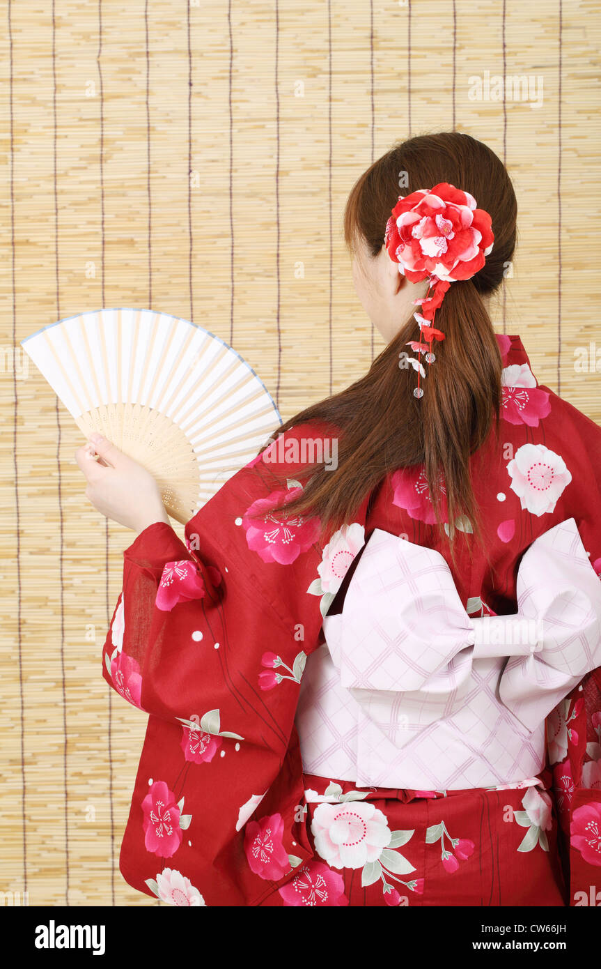 Geisha japan and back view hi-res stock photography and images - Alamy