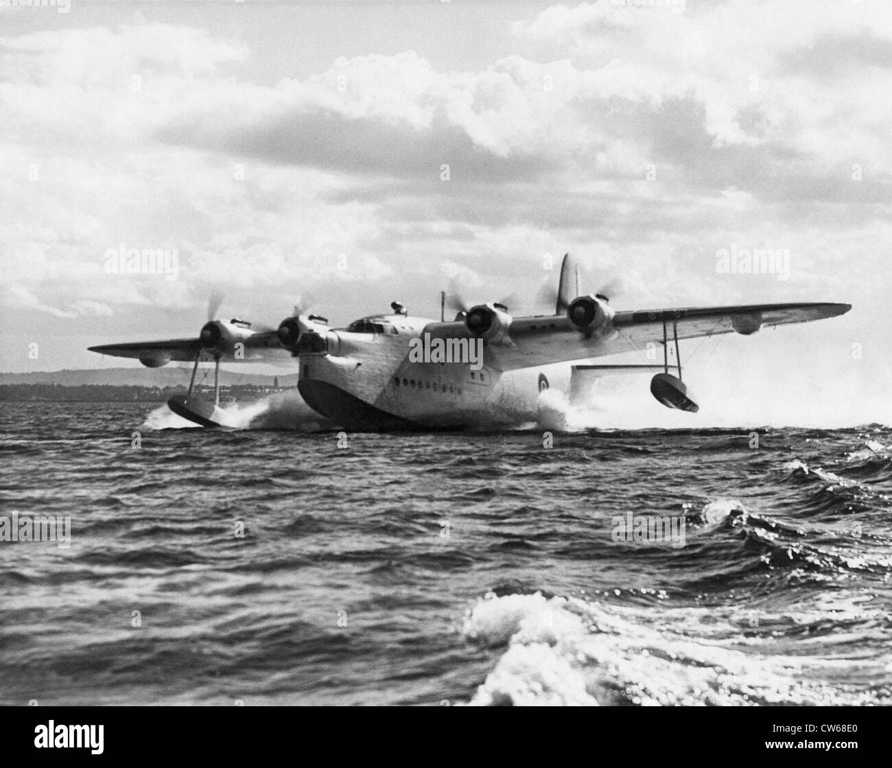 British Short Sunderland Mk I heavy seaplane, ca. 1942 Stock Photo - Alamy