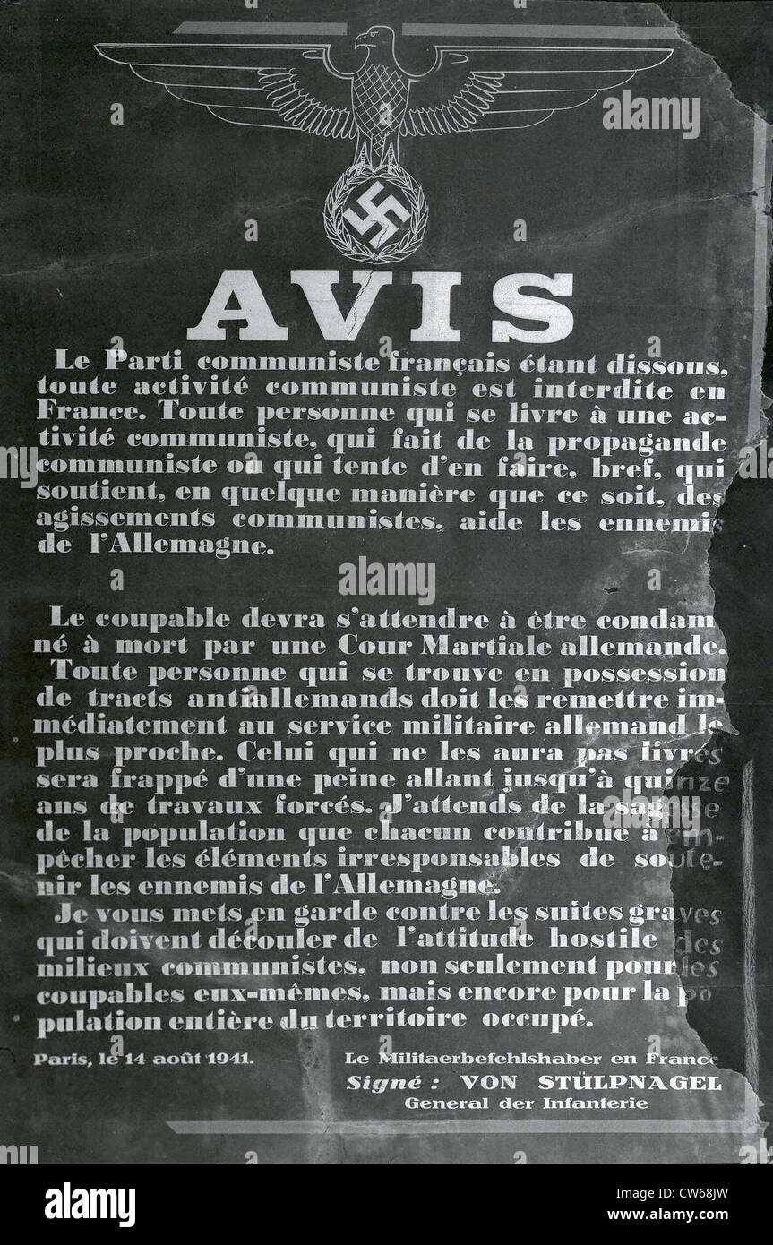 German poster, World War II Stock Photo - Alamy