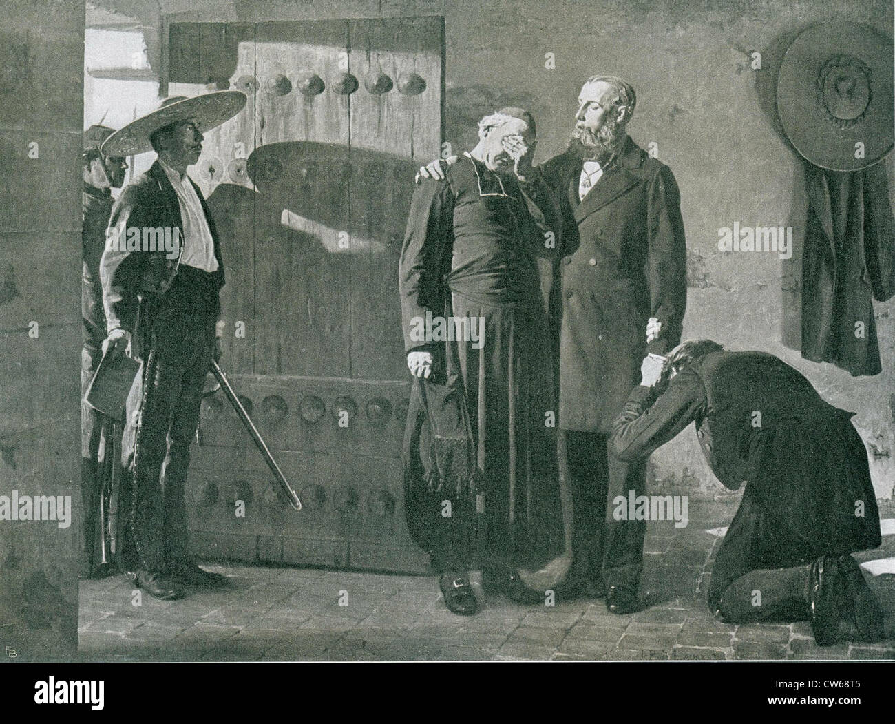 Emperor Maximilian being taken from his prison to be shot Stock Photo ...