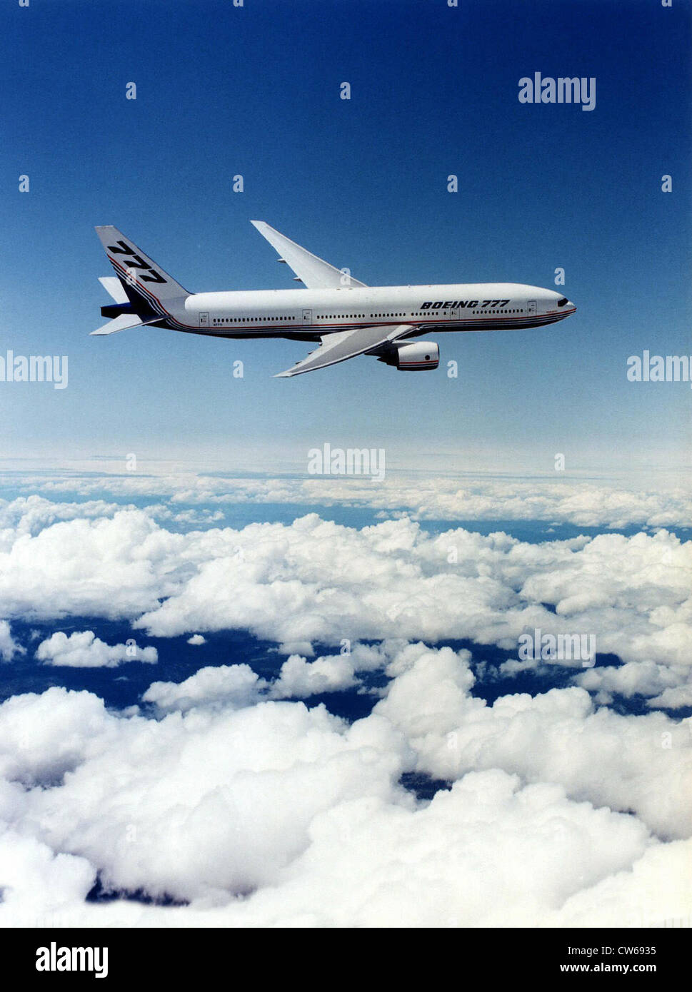 Boeing B-777 long-haul transport plane Stock Photo - Alamy