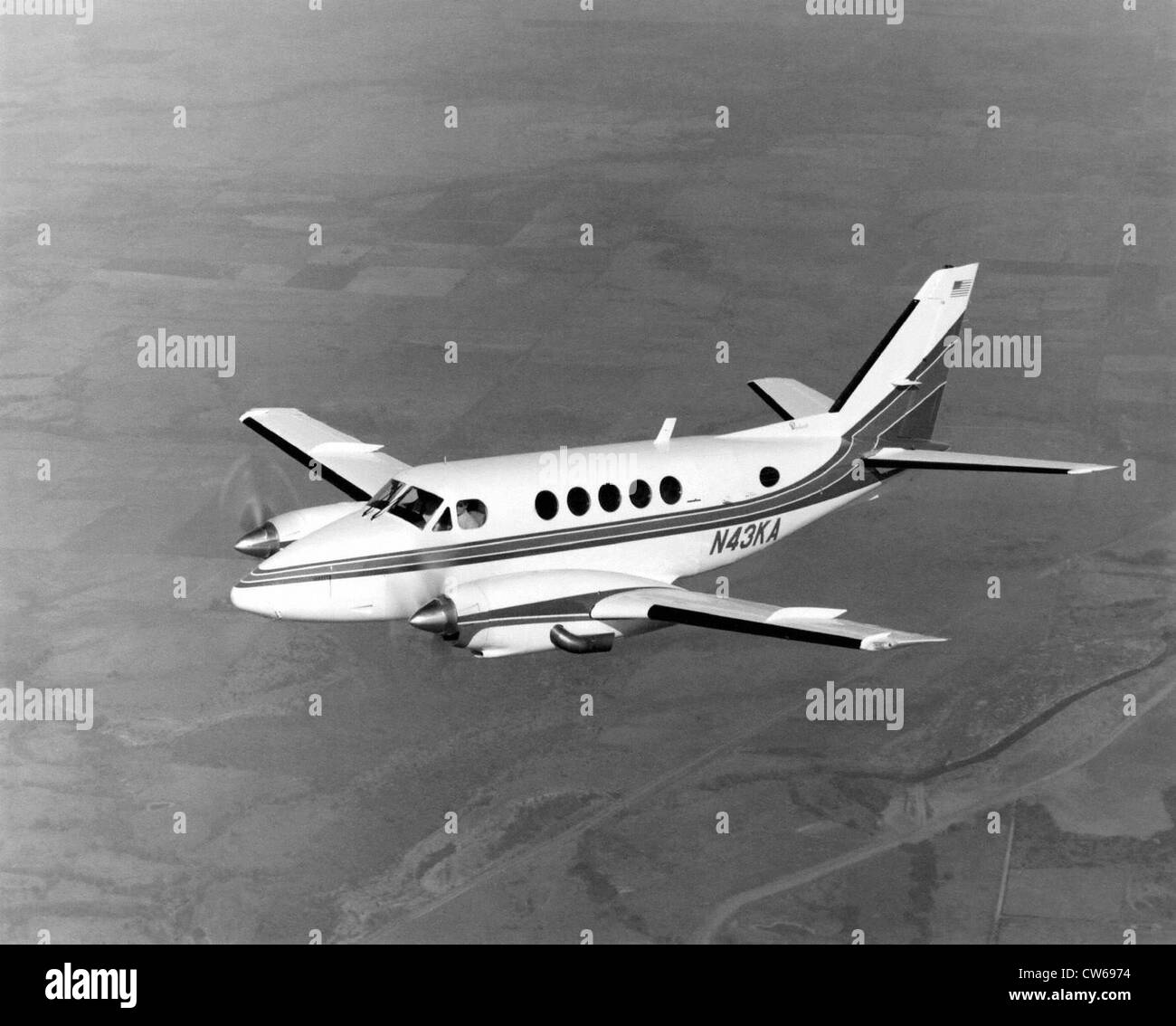American Beechcraft King Air A-100 commuter plane Stock Photo - Alamy