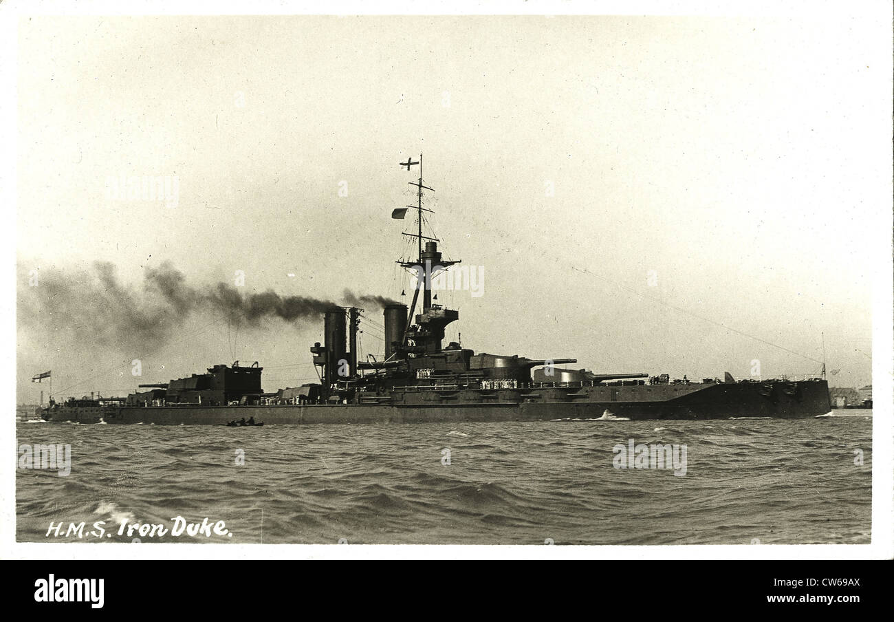 British cruiser 'Iron Duke' Stock Photo - Alamy