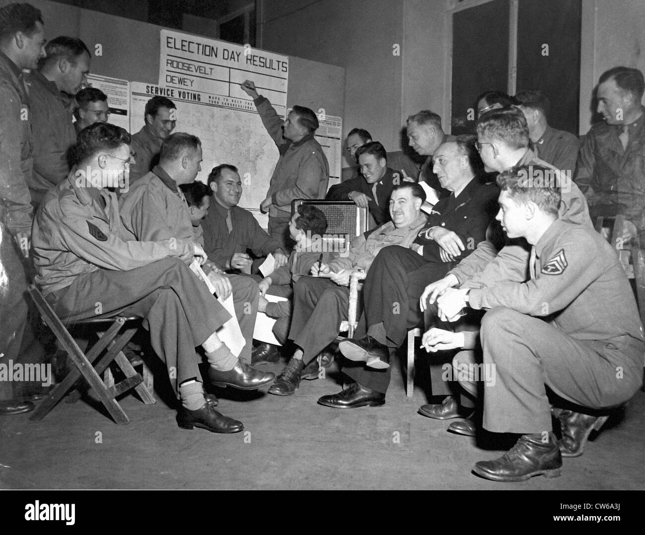 U.S Presidential Election somewhere in France (November6,1944 Stock ...