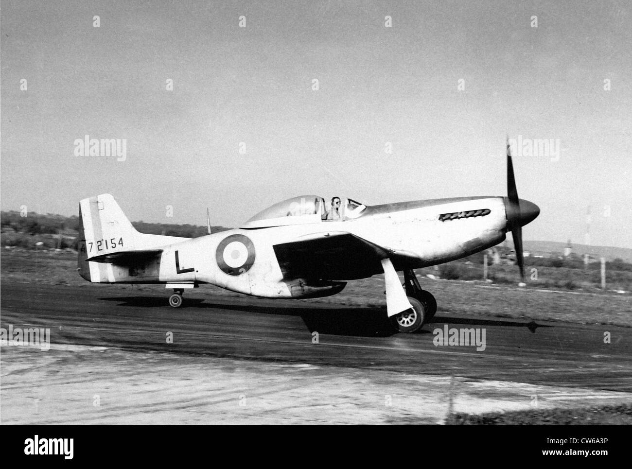 A French P-51 prepares to taking off (Wiesbaden,September 15,1950 Stock ...