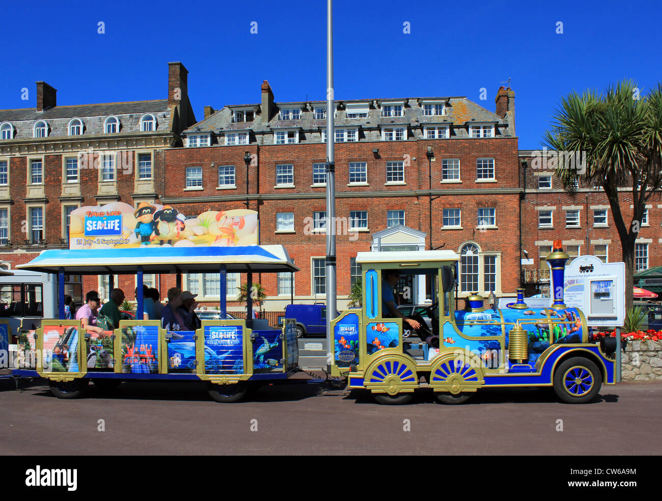 England Dorset Weymouth Visitor train which runs along Weymouth ...