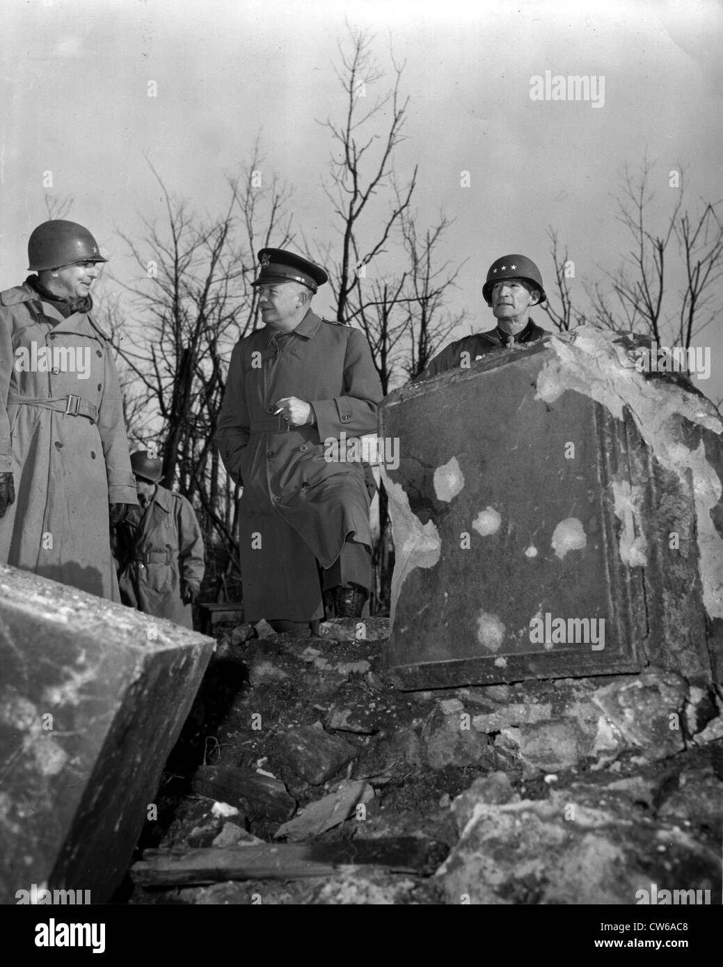 General Eisenhower sees citadel at Julich (Germany) March 2, 1945 Stock ...
